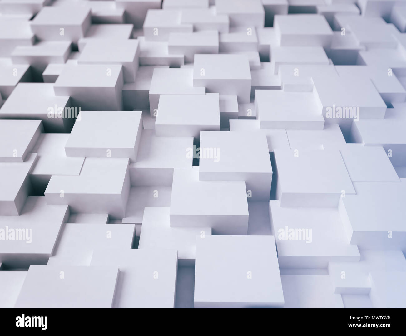 White abstract cubes surface 3d illustration Stock Photo - Alamy