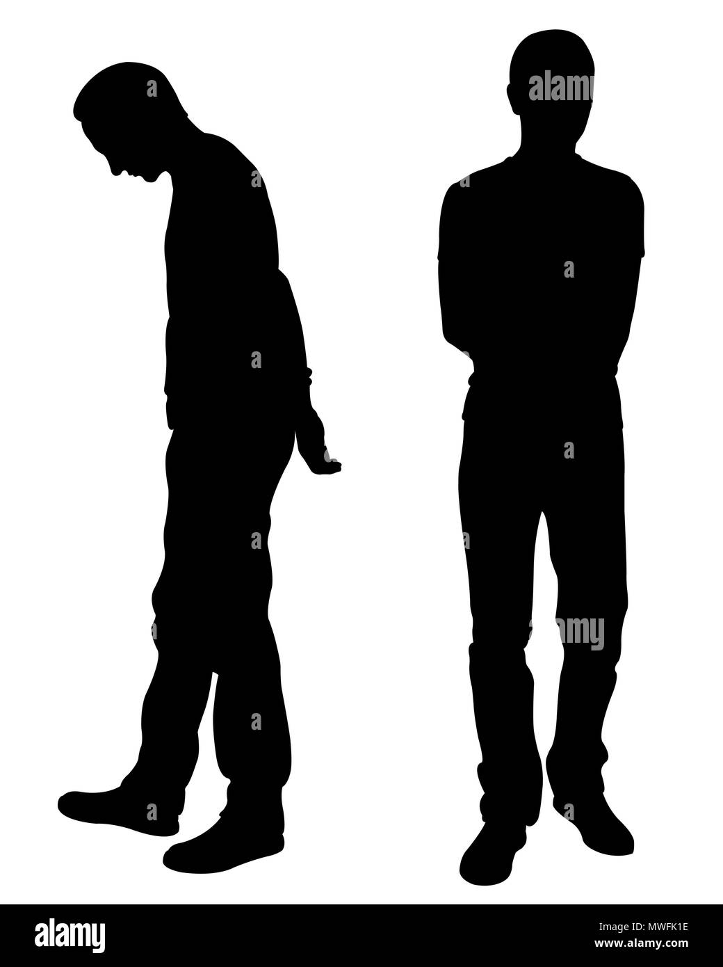 Arms behind back Cut Out Stock Images & Pictures - Alamy