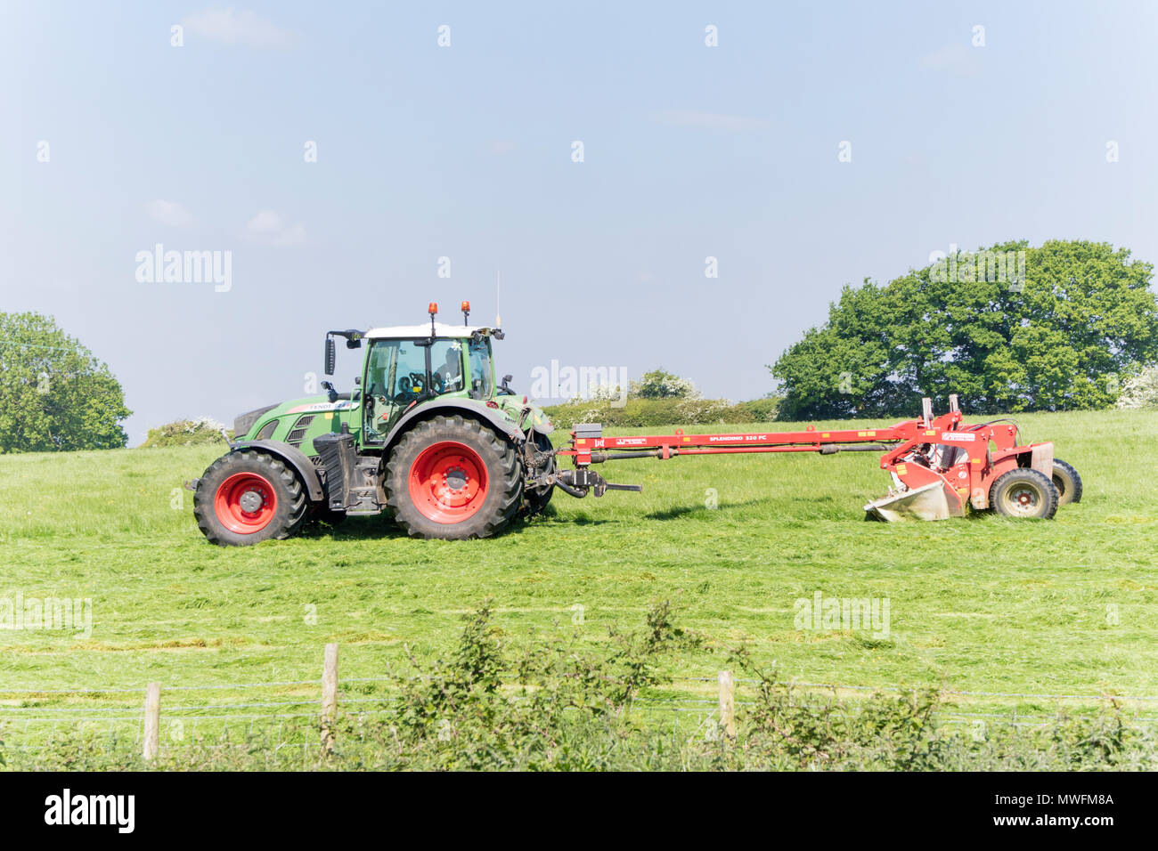 Cutting silage on a British farm, Britain, UK Stock Photo - Alamy