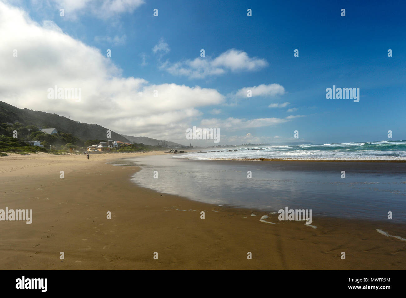 Deserted Wilderness beach on the garden route, Wilderness, Cape, South ...