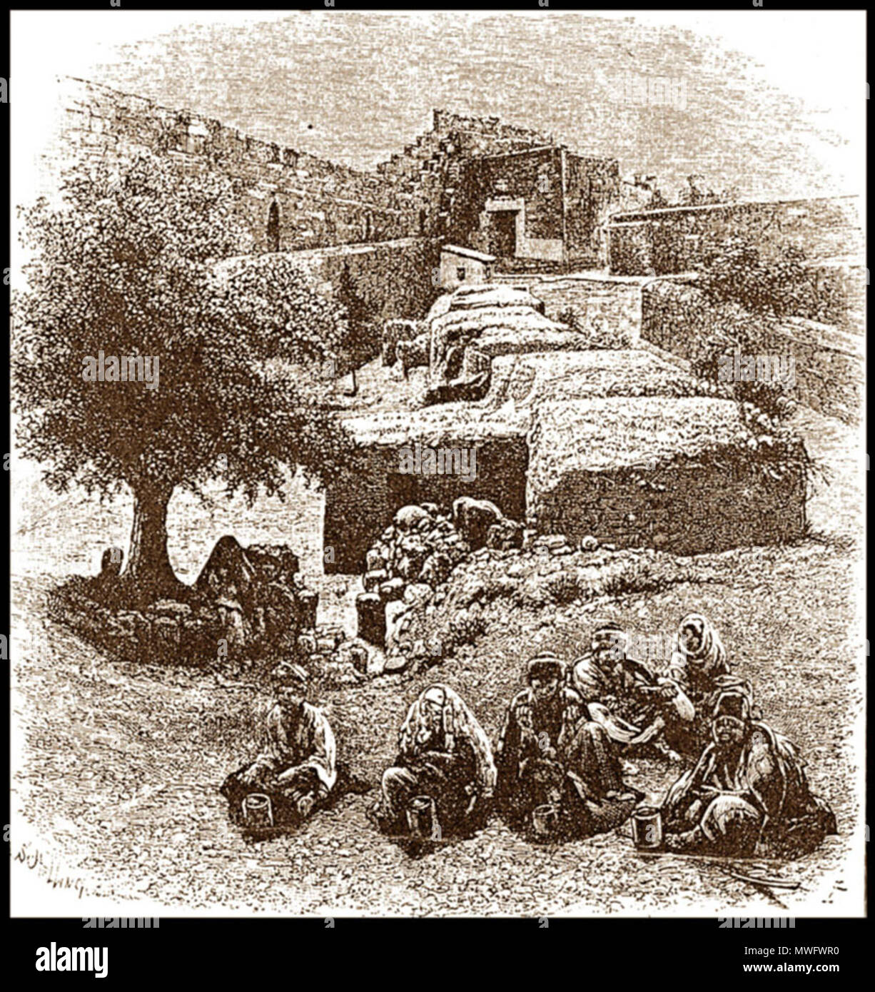 . English: Lepper camp in Jerusalem עברית: מגורי המצורעים סמוך לשער ...