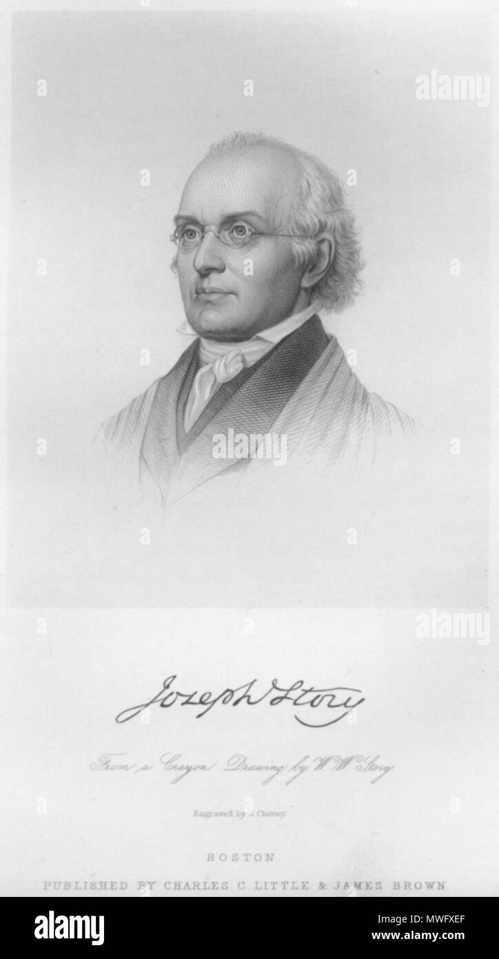 . Portrait of Joseph Story, engraved by J. Cheney after W.W. Story ...