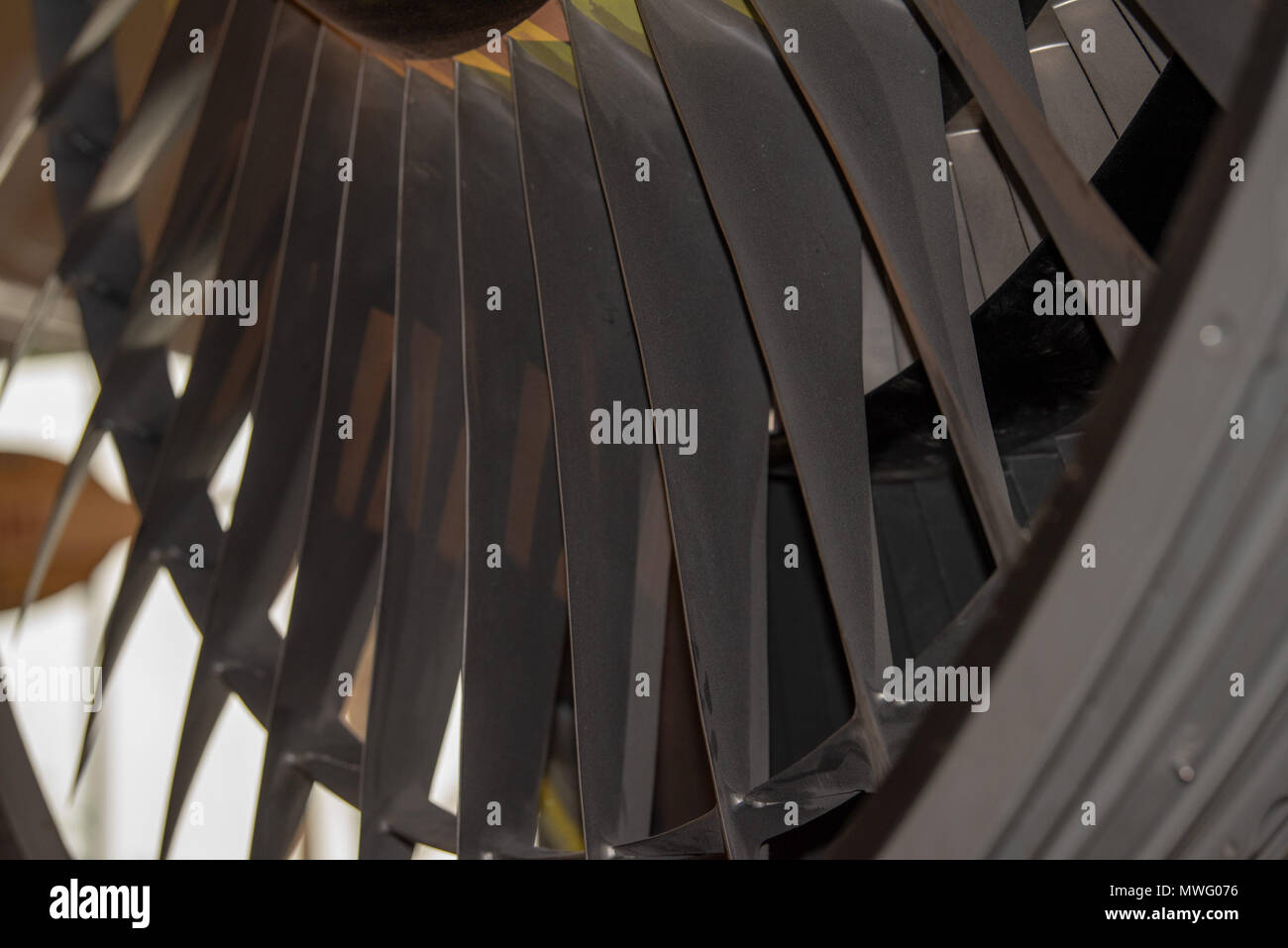 Airplane Jet gas turbine engine detail Stock Photo - Alamy