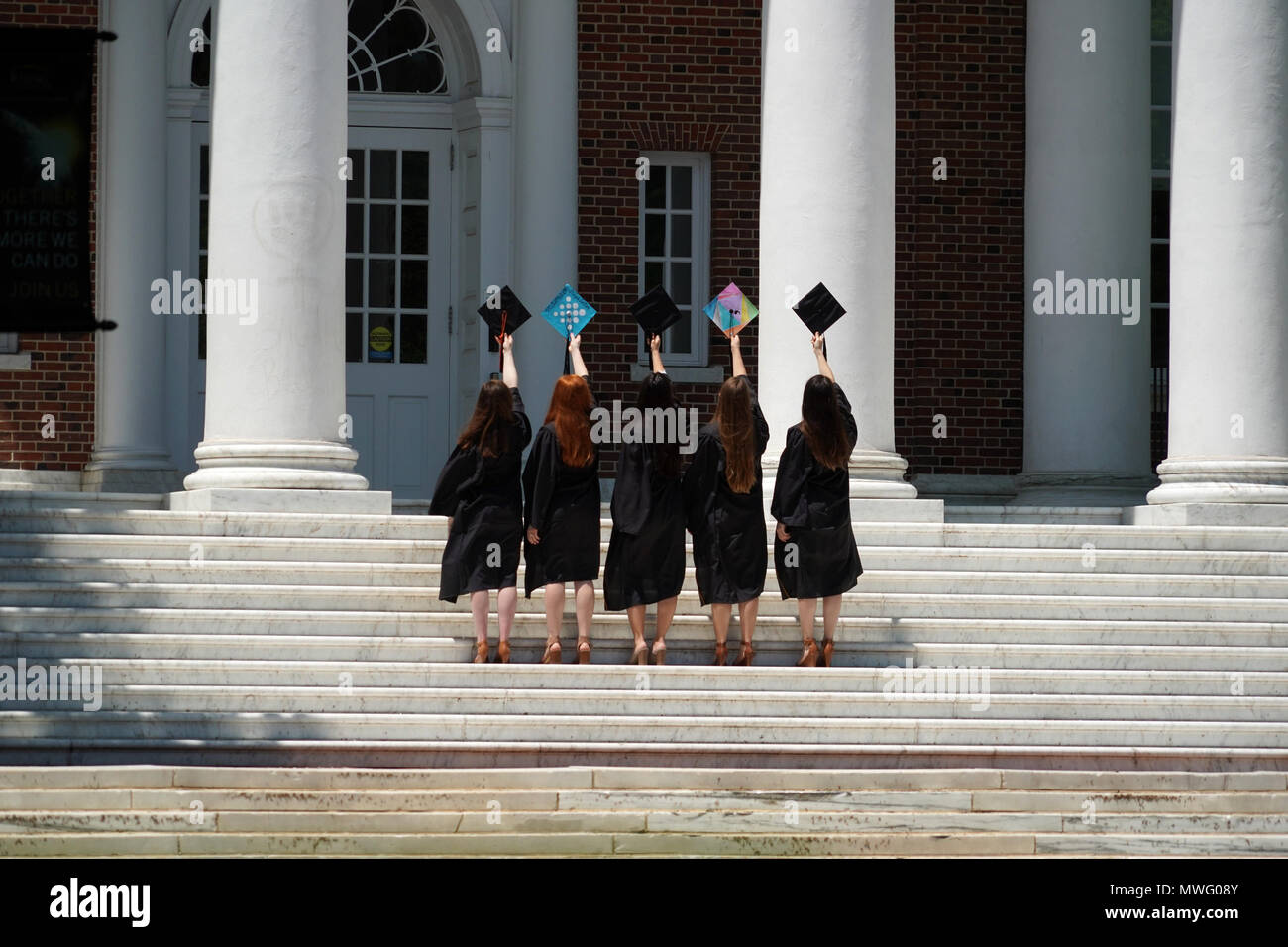 graduation day at usa university hat detail Stock Photo - Alamy