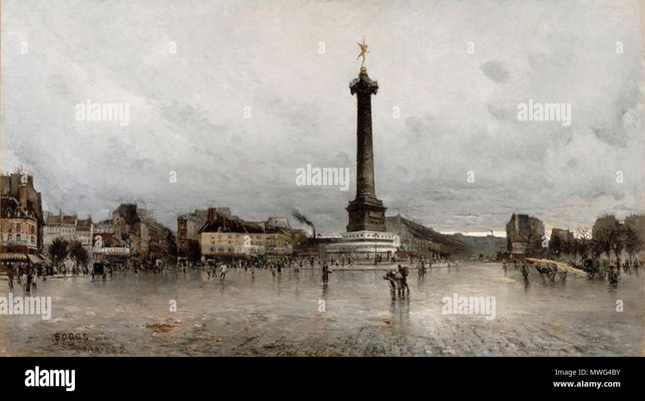 . Français : La Place de la Bastille par le peintre américain Frank ...