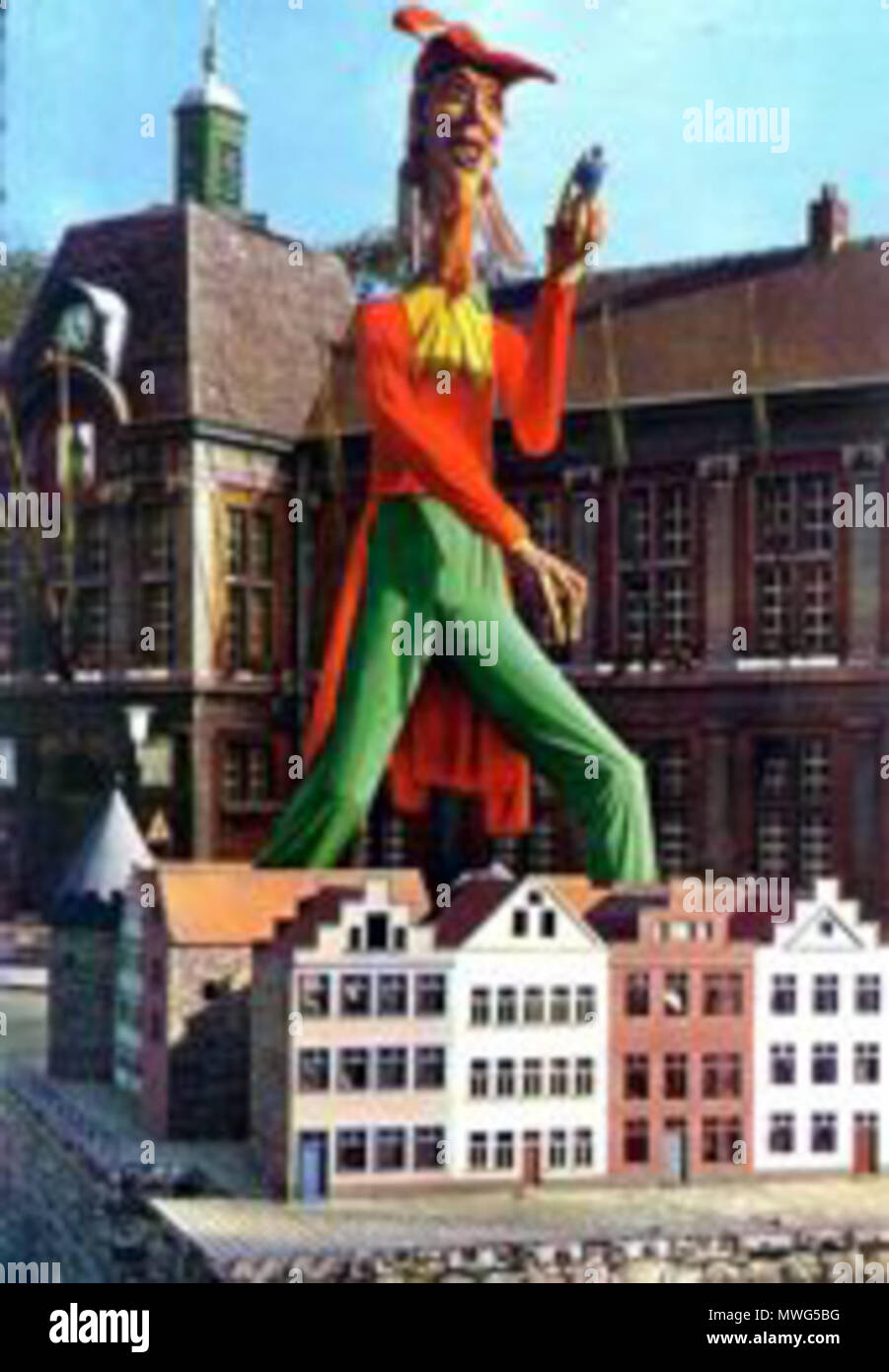 . Nederlands: De praalwagen van Lange Wapper in de Geitestoet van 1965 ...