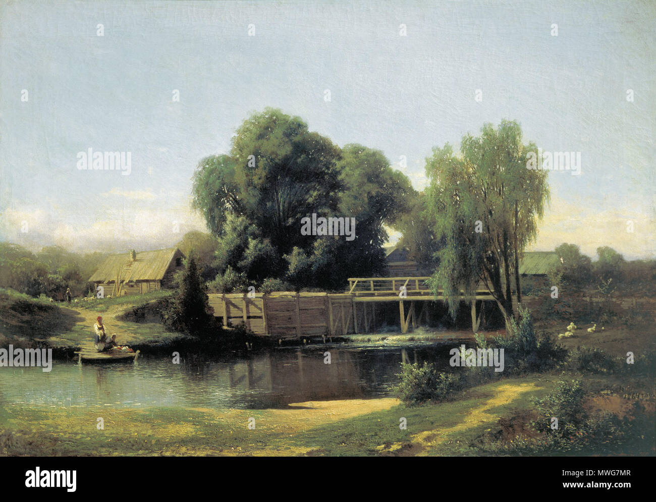 . English: By the Dam by Lev Kamenev. Kostroma Museum of Art (former ...