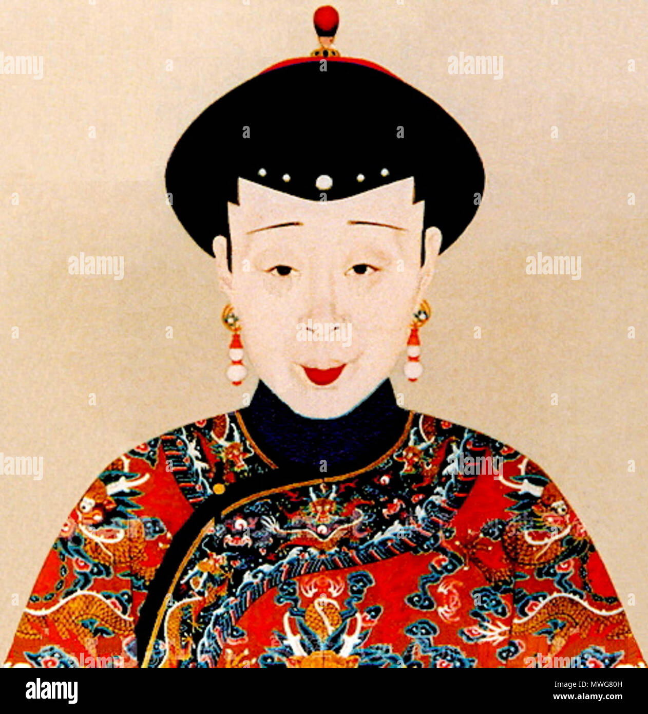 . Portrait of the Qing Dynasty Imperial Consort Nala . Early 19th ...