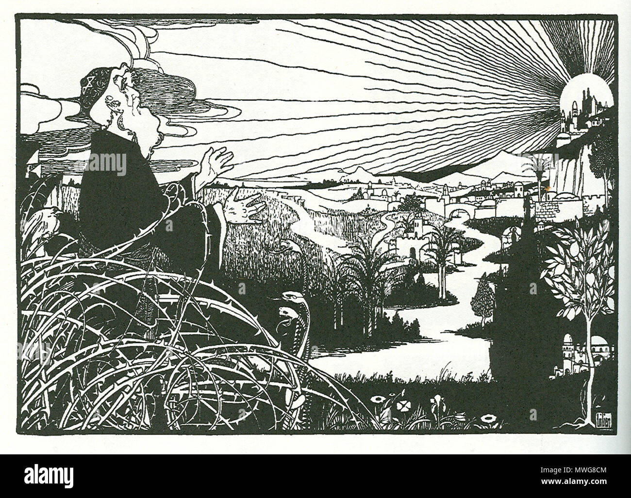 . Looking to the East, by E.M. Lilien. 1901. Ephraim Moshe Lilien 371 ...