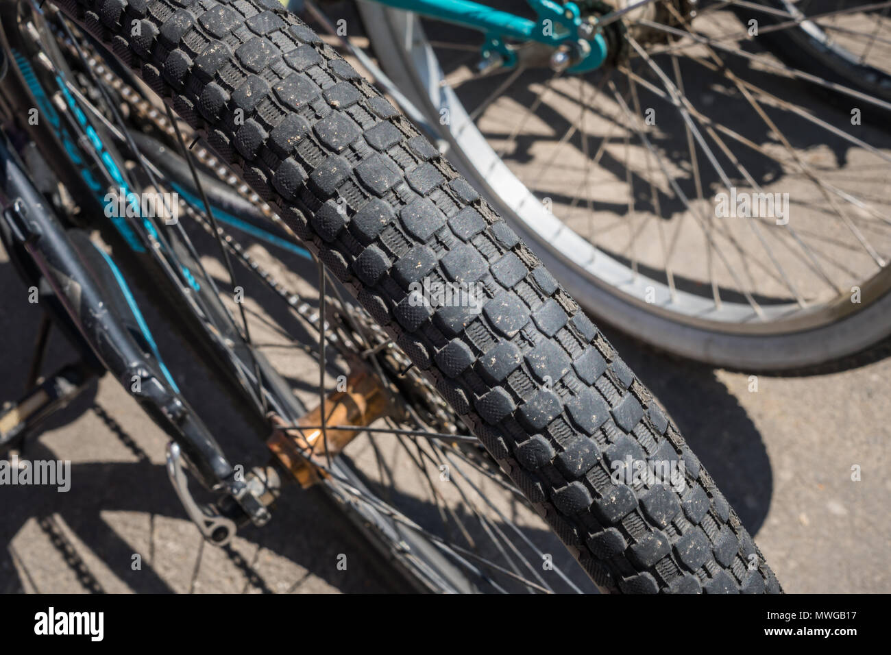 The queue of bicycles. Wheels of bicycles. texture. background Stock ...