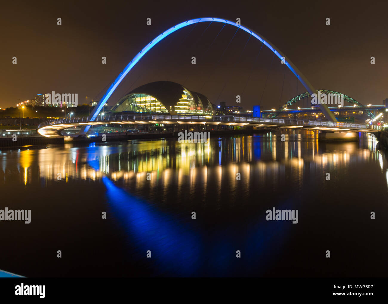Newcastle bridge at night Stock Photo - Alamy
