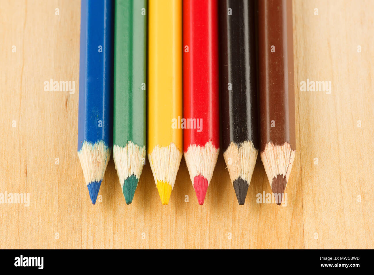 Shavings colored pencils on hi-res stock photography and images - Alamy