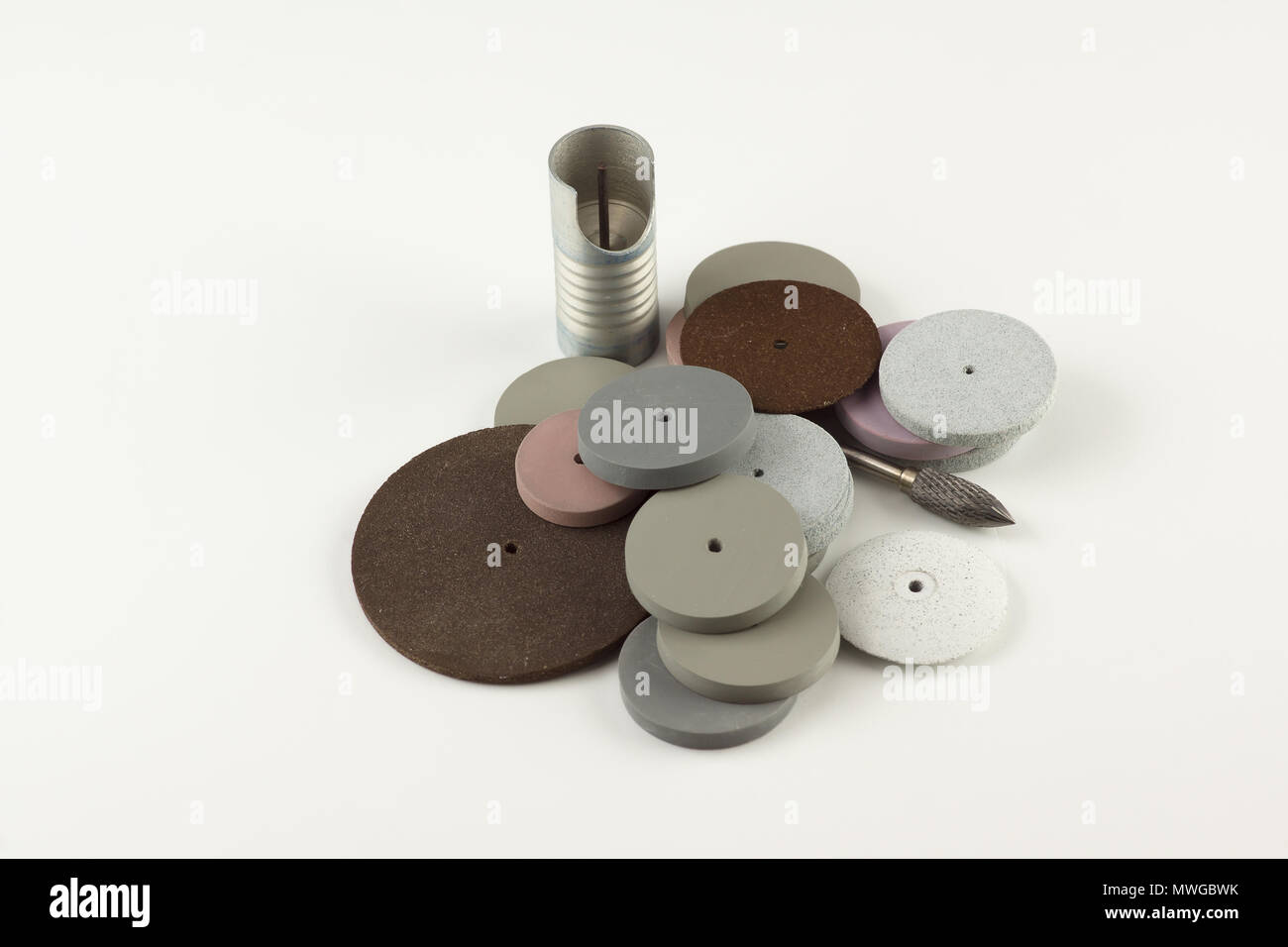 Dental polishing tools for the instrument of artificial teeth Stock ...