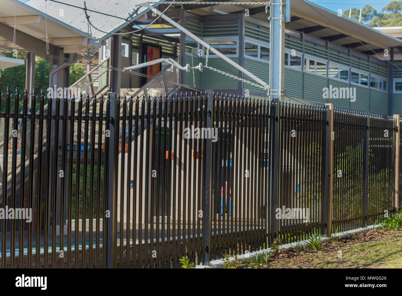 Railway security fence hi-res stock photography and images - Alamy