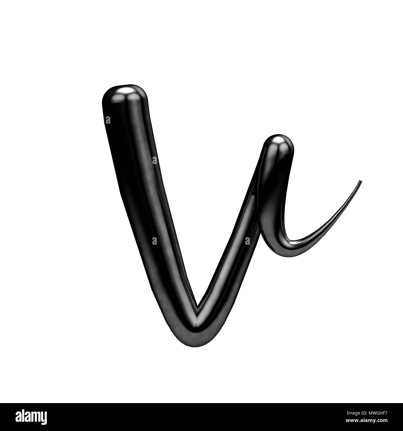 Letter V In Cursive
