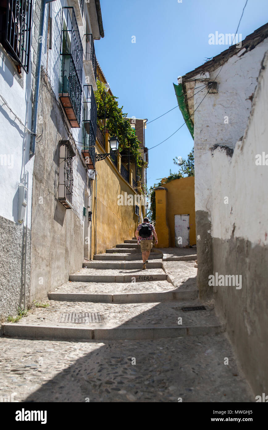 Back streets, Granada, Spain Stock Photo - Alamy