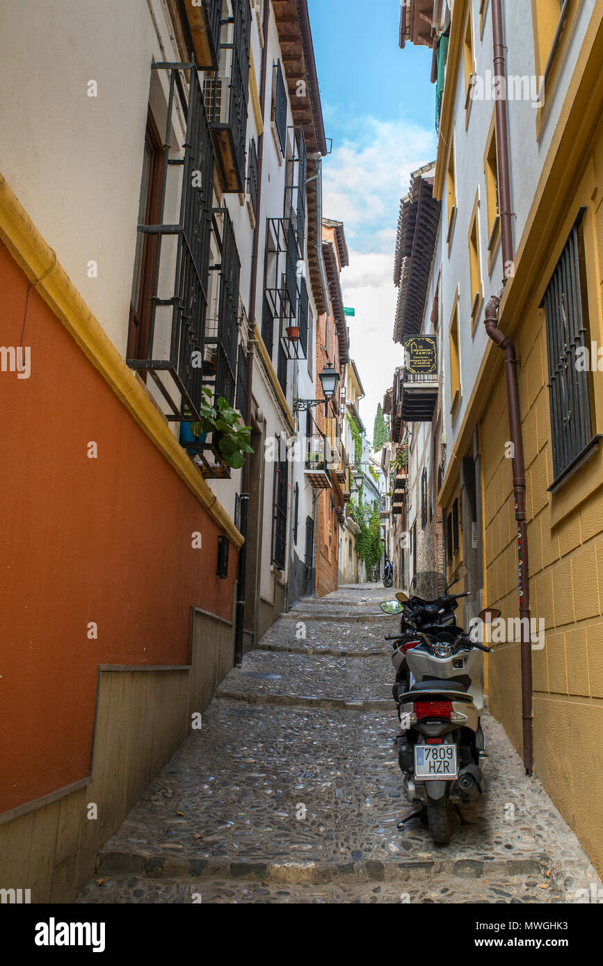 Back streets, Granada, Spain Stock Photo - Alamy