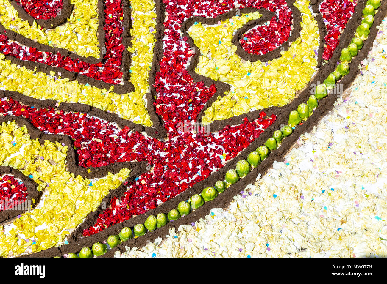 The colored drawings on the ground, useful for background Stock Photo ...