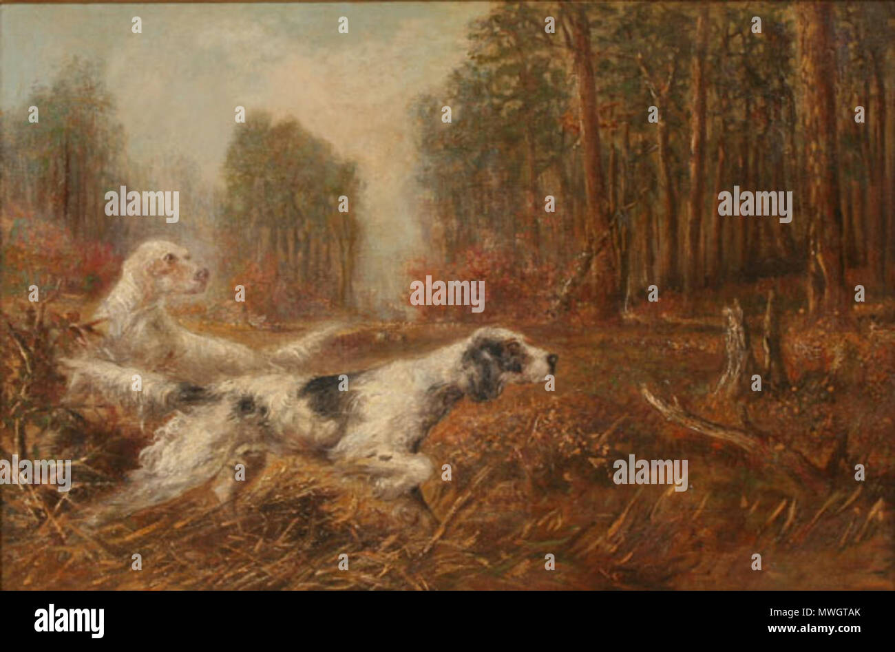 English hunting dogs painting hi-res stock photography and images - Alamy