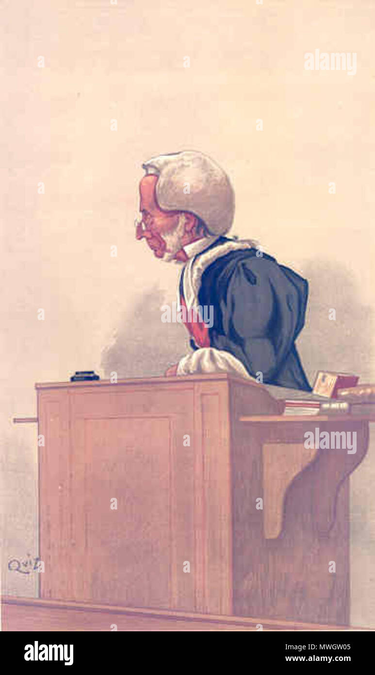. Caricature of Mr Henry Manisty (1808-1890). Caption read 'Mr Justice ...