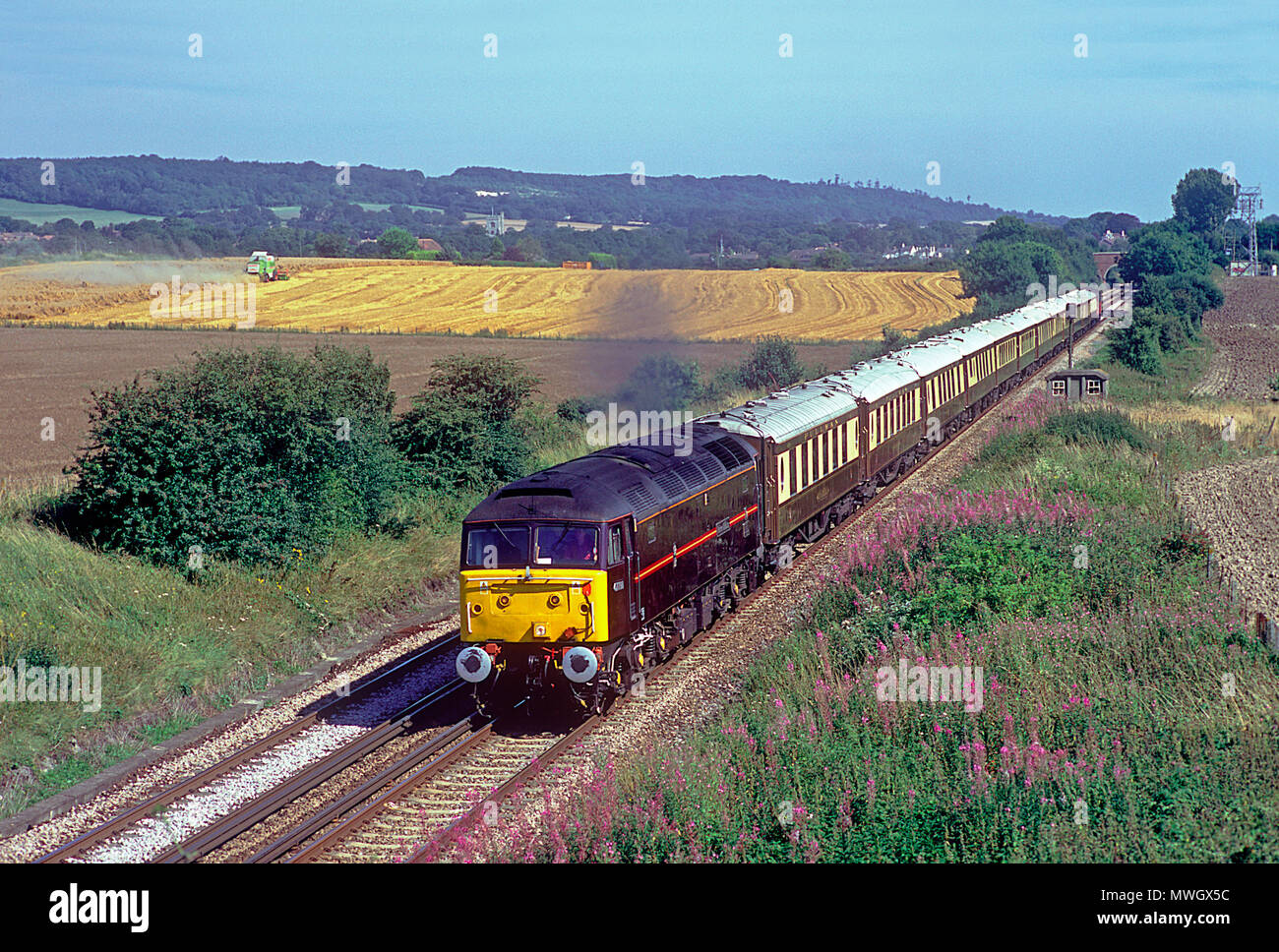 A class 47 diesel locomotive number 47798 working a Venice Simplon ...