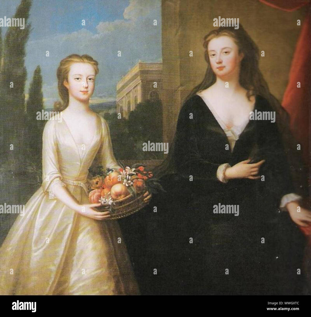 . English: Portrait of Duchess of Marlboro with Lady Diana Spencer ...