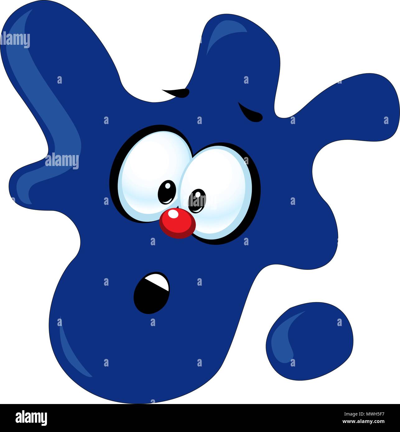 blue blob - funny vector illustration isolated on white background ...