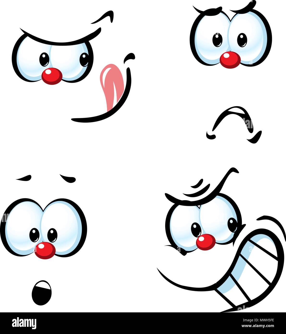 funny vector cartoon face - frown Stock Vector Image & Art - Alamy