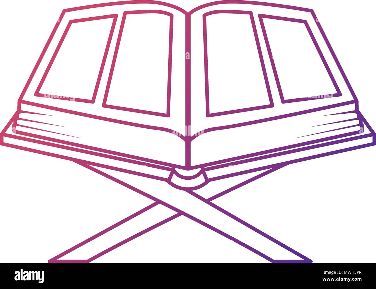 sacred book with lectern religious icon Stock Vector Image & Art - Alamy