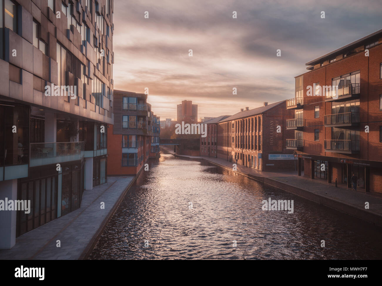 Sunset in Gas Street Basin Stock Photo - Alamy