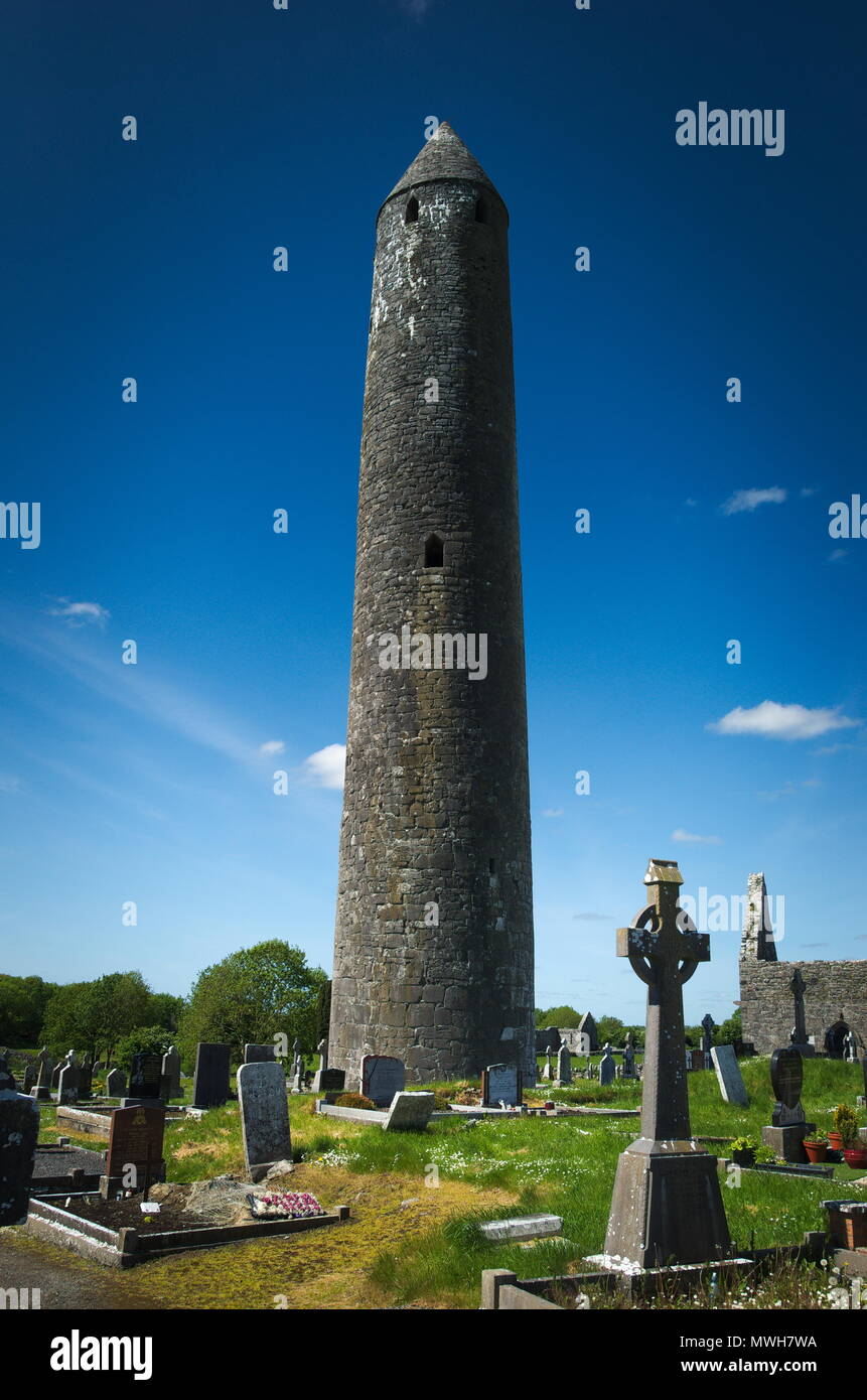 Kilmacduagh Round Tower High Resolution Stock Photography and Images ...