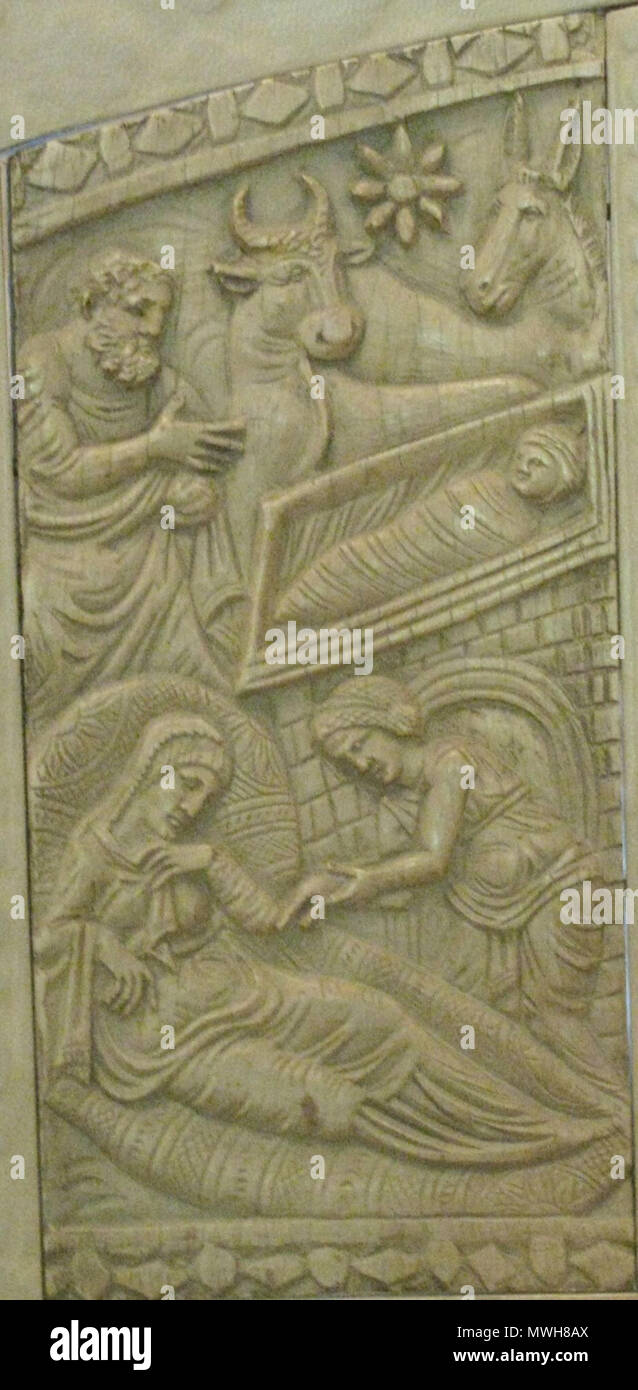 . Nativity (Throne of Maximianus in Ravenna) . 6th century. User:Testus ...