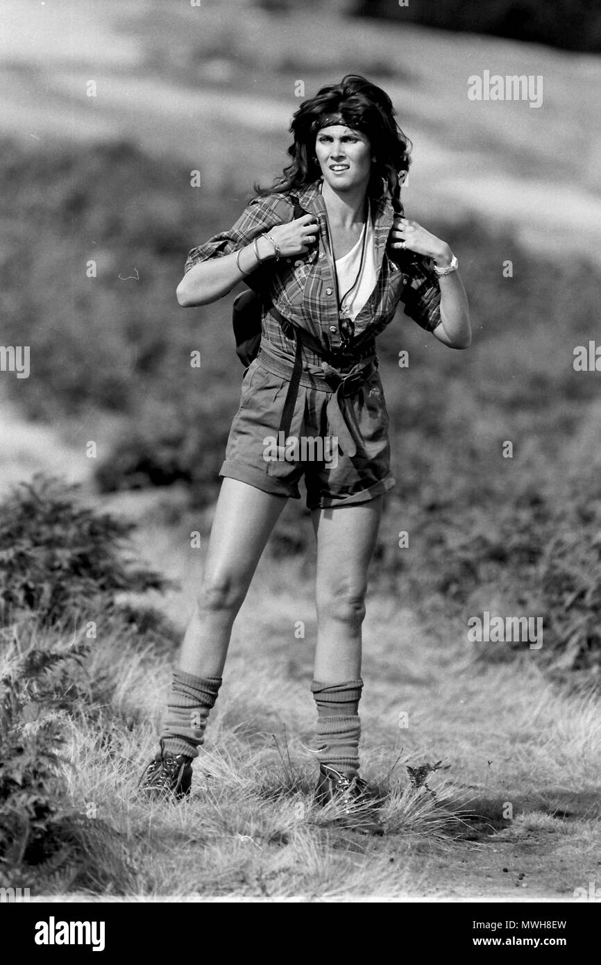 Caroline Munro Ilkley Moor 1984 Stock Photo - Alamy