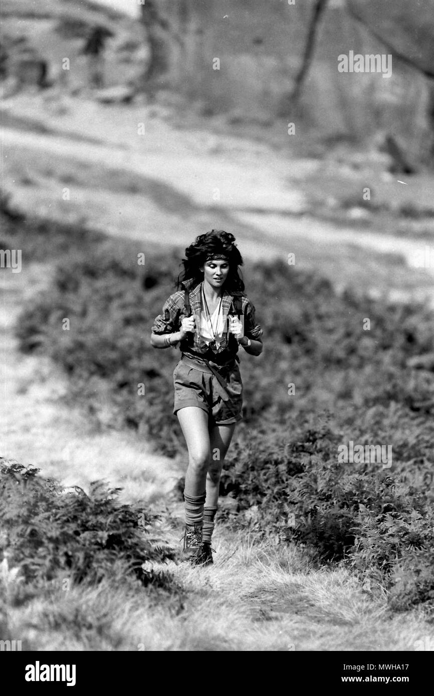 Caroline Munro Ilkley Moor 1984 Stock Photo - Alamy