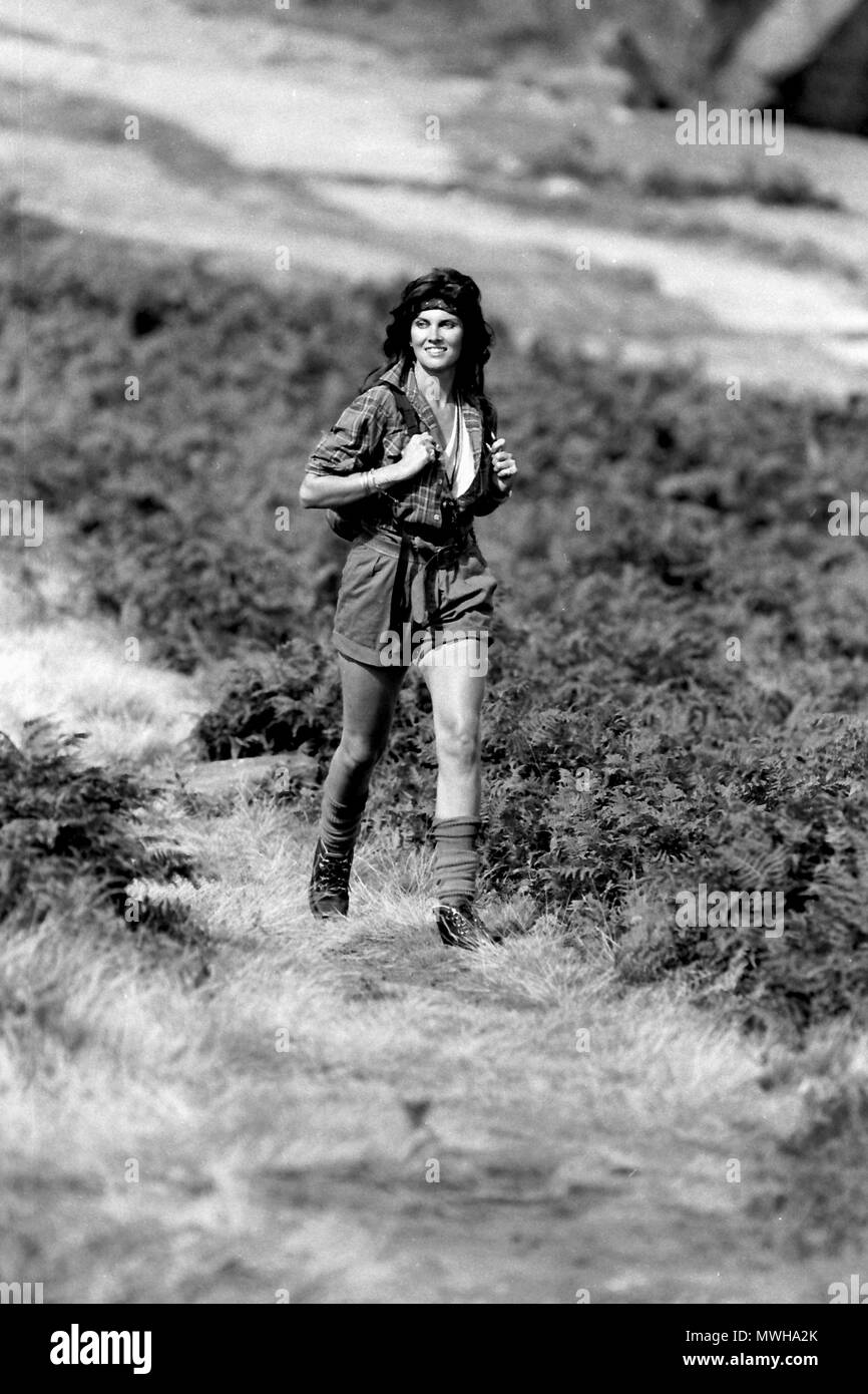 Caroline Munro Ilkley Moor 1984 Stock Photo - Alamy