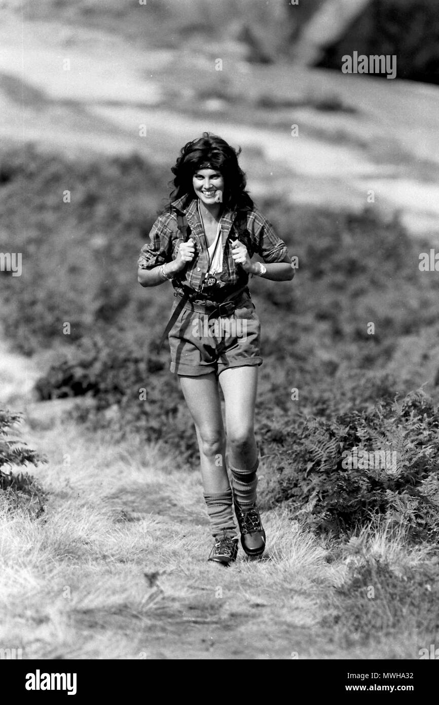 Caroline Munro Ilkley Moor 1984 Stock Photo - Alamy