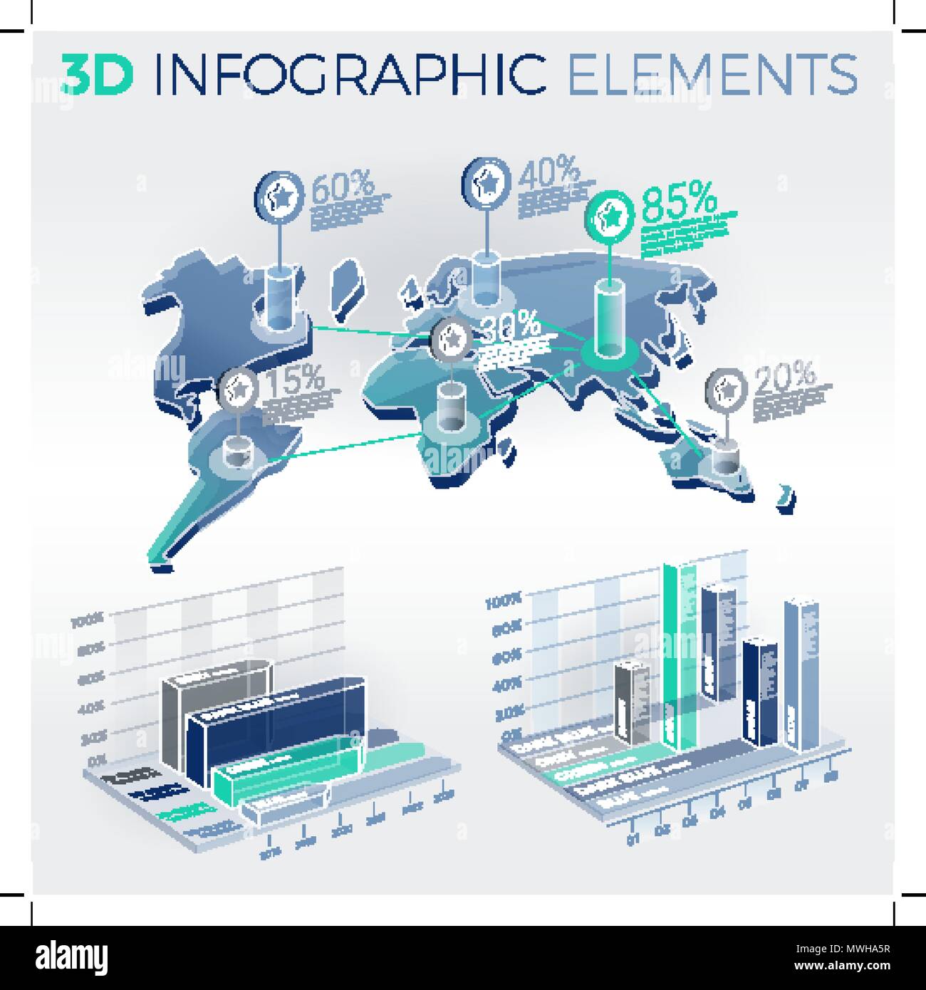 3D Infographic Elements Stock Vector Image & Art - Alamy
