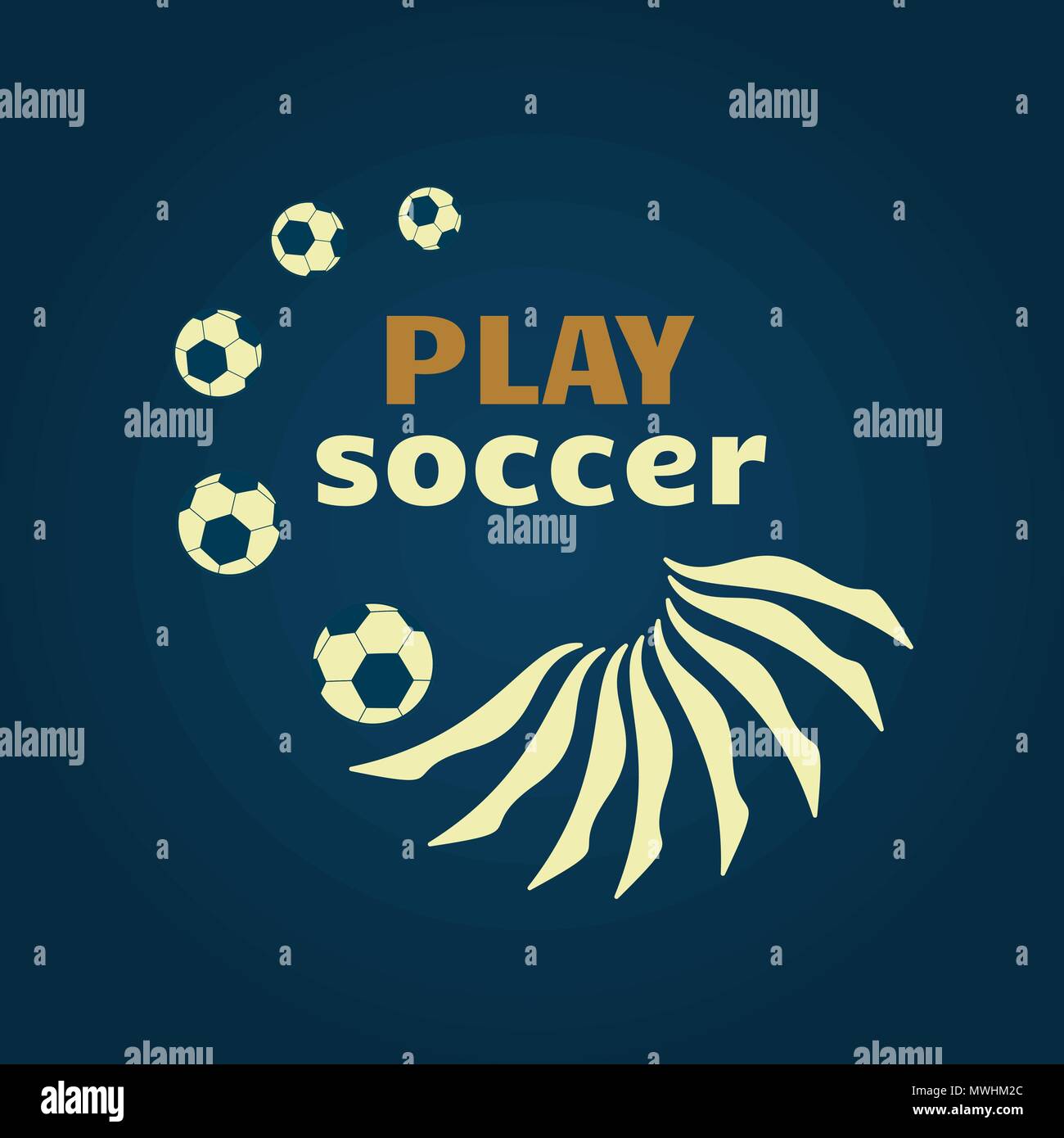 Soccer logo for team branding and soccer related apparel advertisement ...