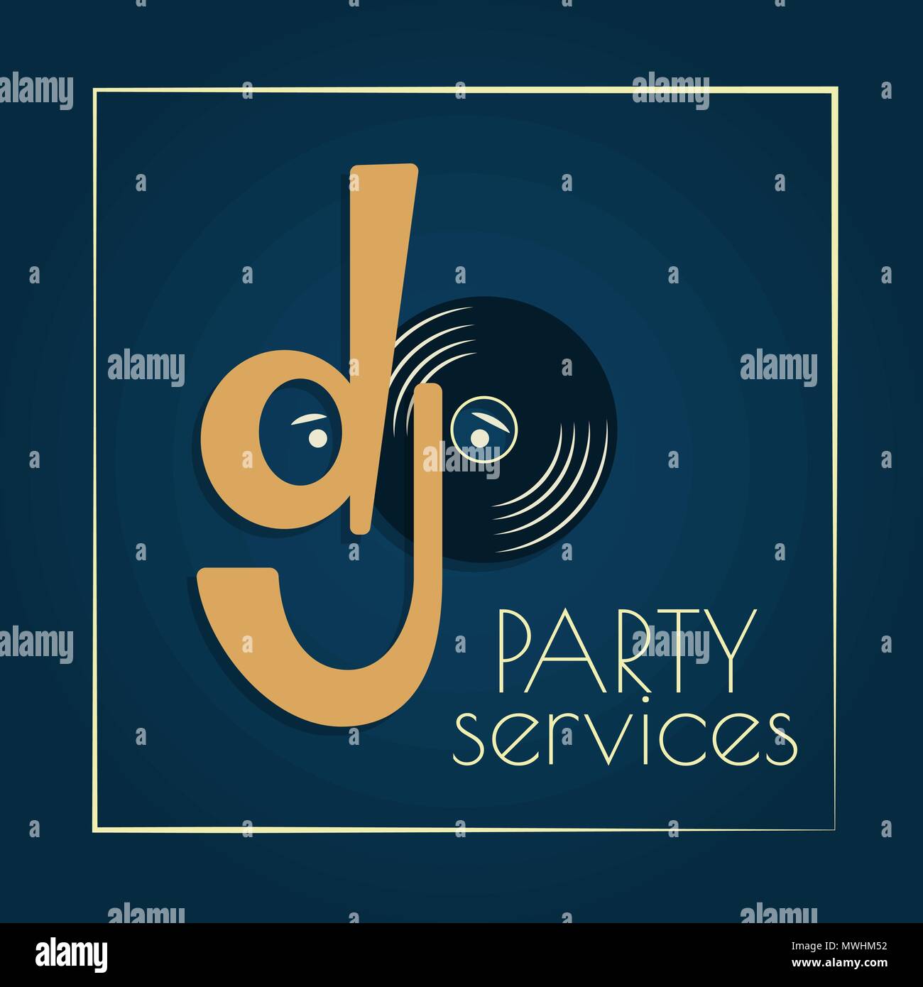 Music entertainment company logo - stylized logotype for DJs Stock ...