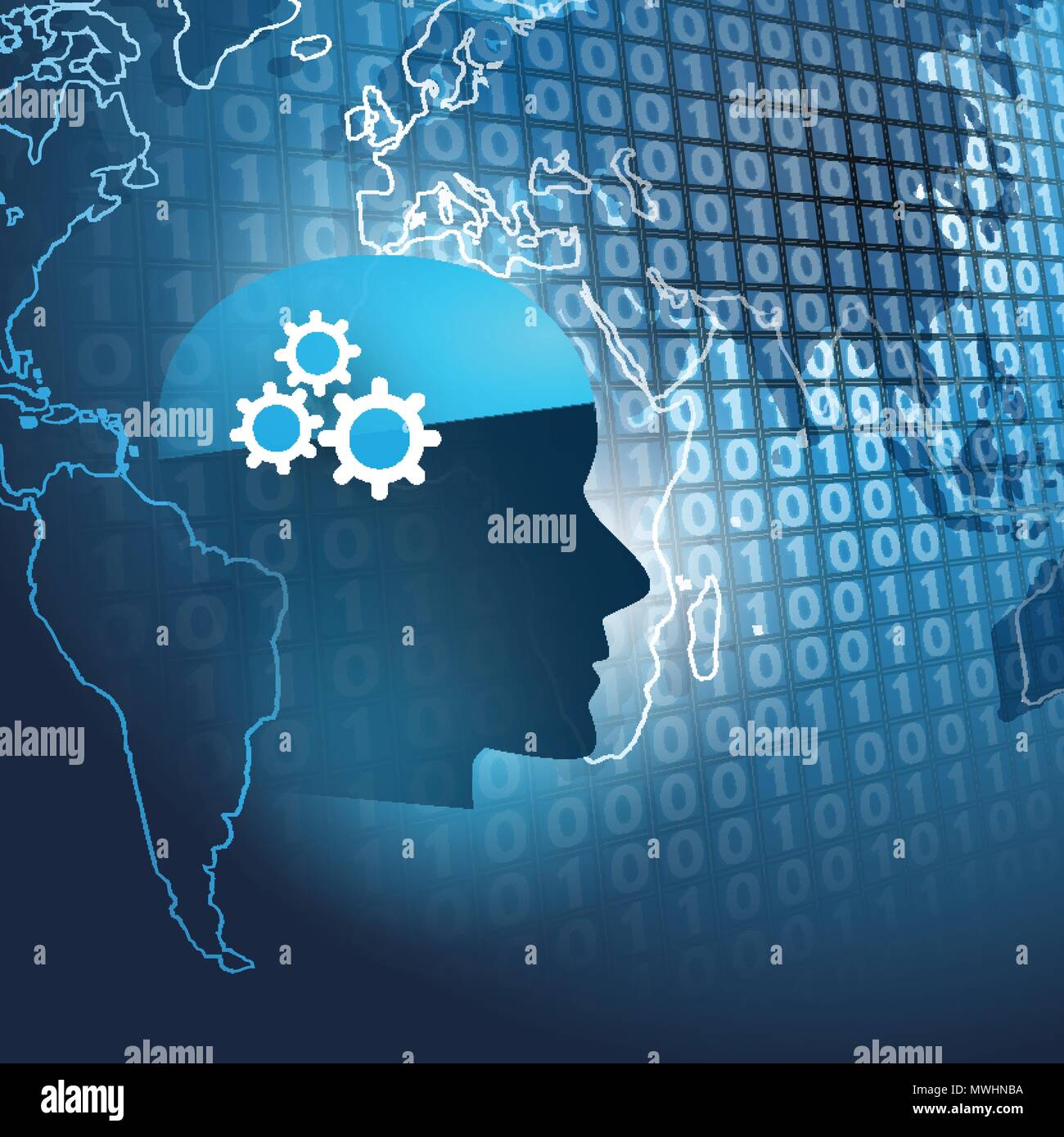 Modern Style Futuristic Machine and Deep Learning, Artificial ...