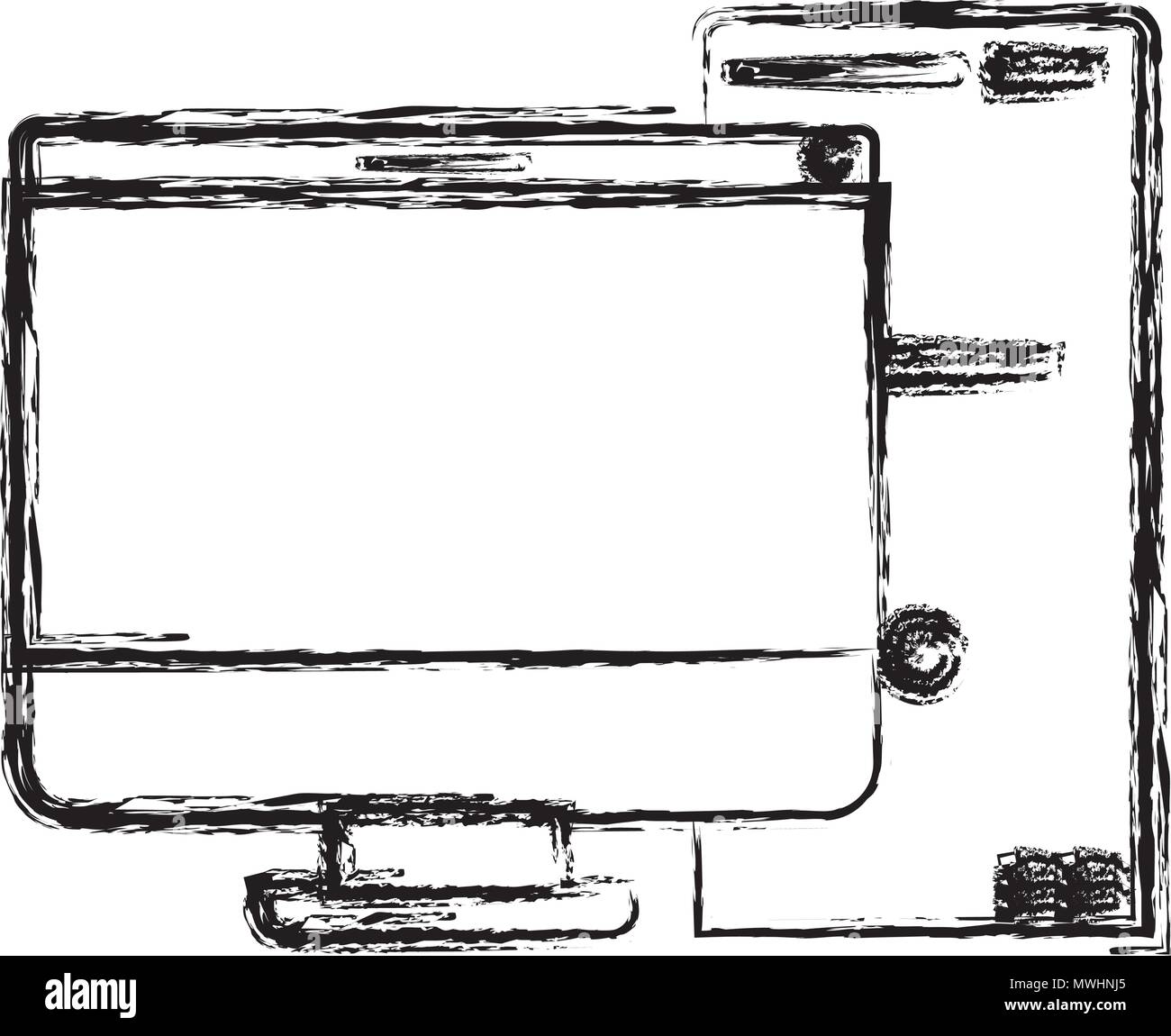 desktop computer isolated icon Stock Vector Image & Art - Alamy