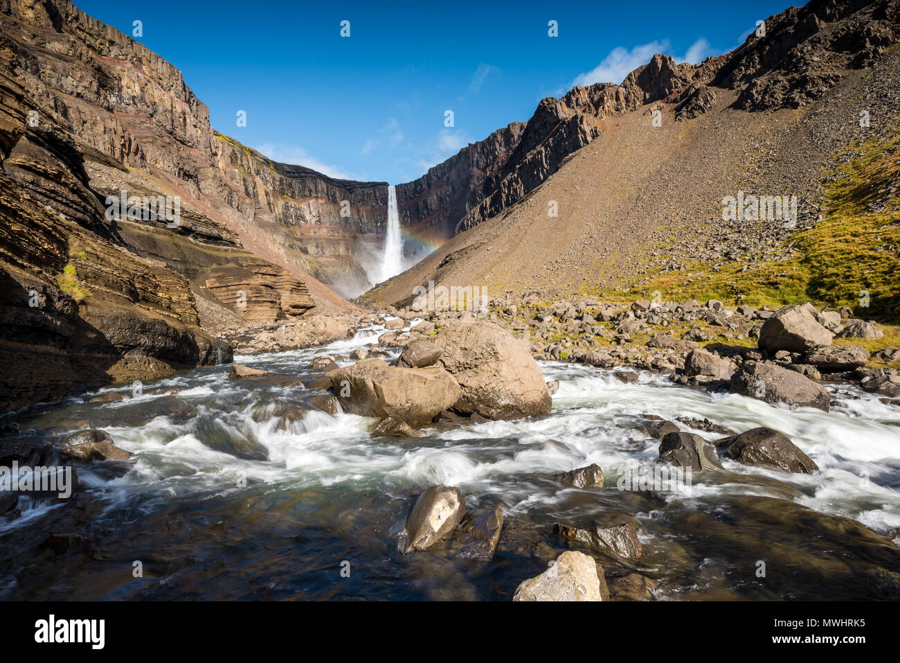 Hengifoss waterfall hi-res stock photography and images - Alamy