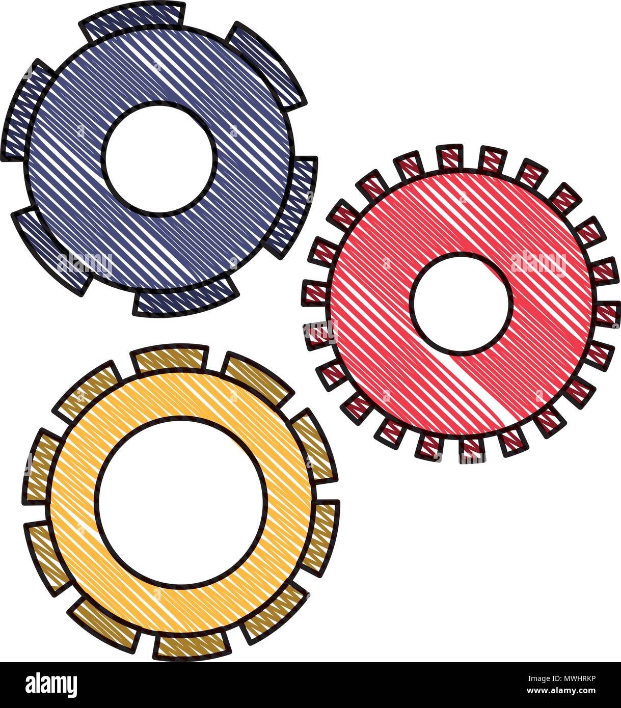 gears machine isolated icon Stock Vector Image & Art - Alamy