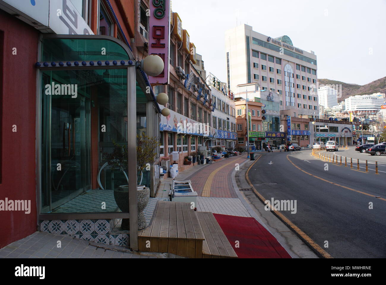Street in Pusan near the Beach Stock Photo - Alamy
