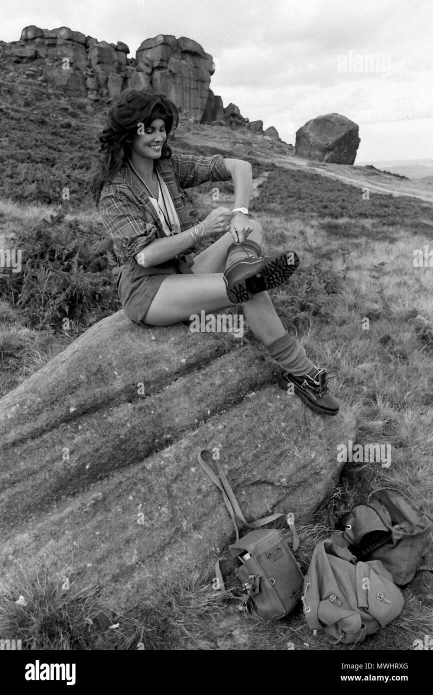 Caroline Munro on Ilkley Moor Stock Photo - Alamy