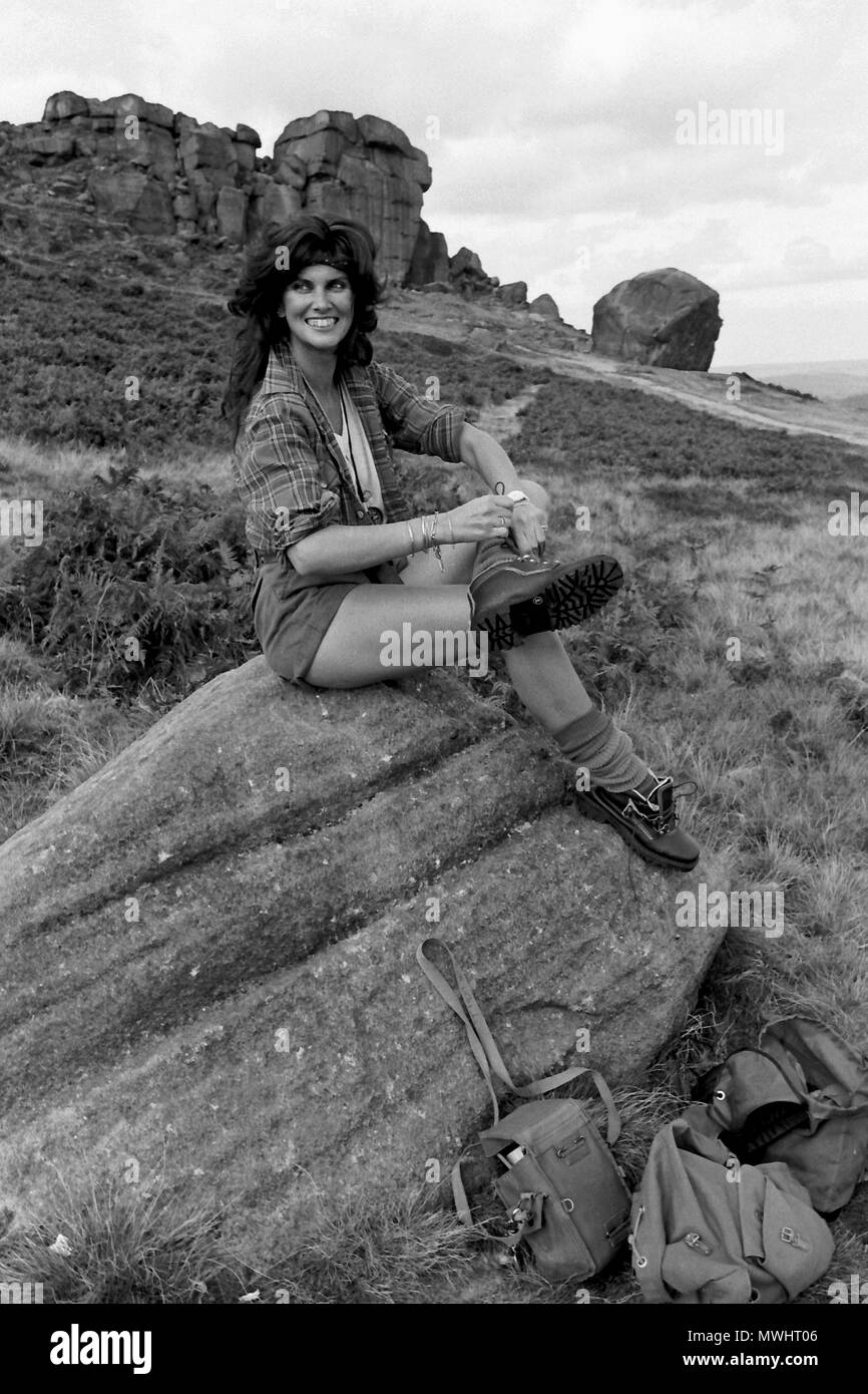 Caroline Munro on Ilkley Moor Stock Photo - Alamy