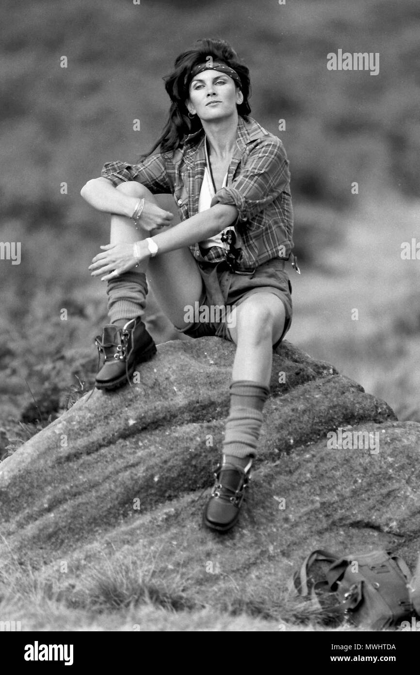 Caroline Munro on Ilkley Moor Stock Photo - Alamy