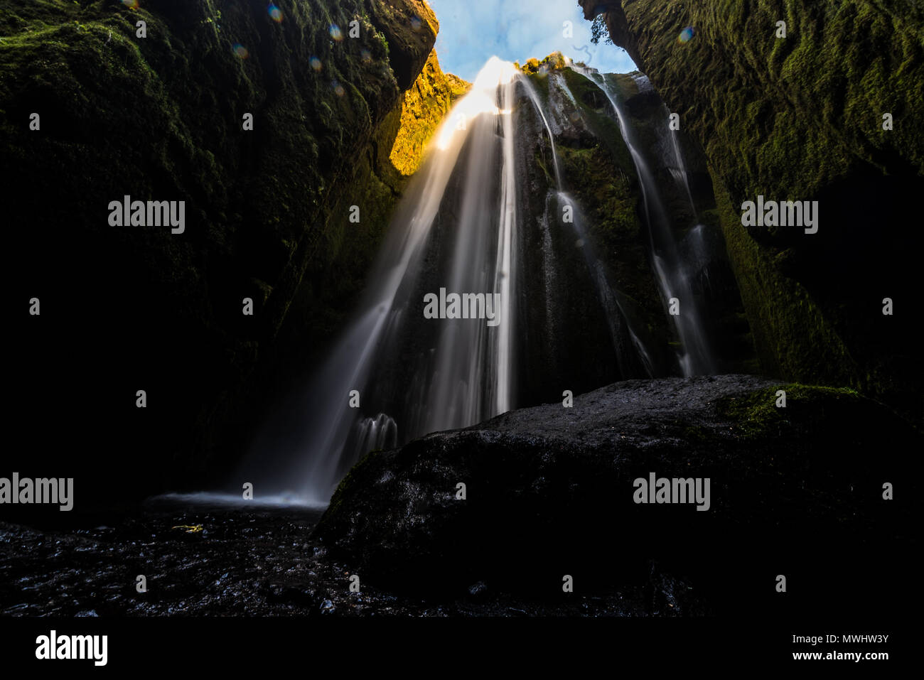Gljufrabui Waterfall in southern iceland Stock Photo - Alamy