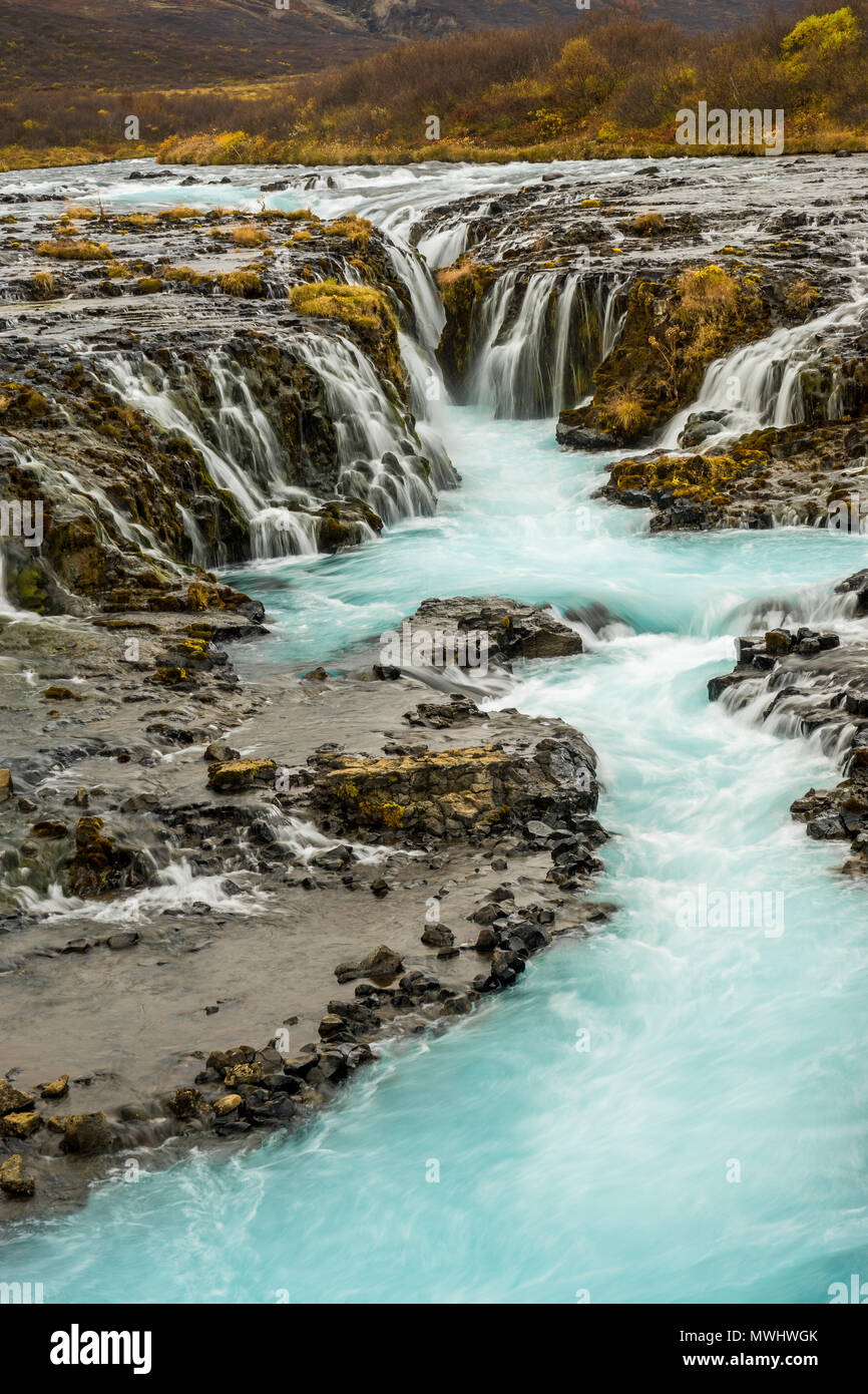 natural whirl pool at Bruarfoss, Golden Circle, Iceland Stock Photo - Alamy