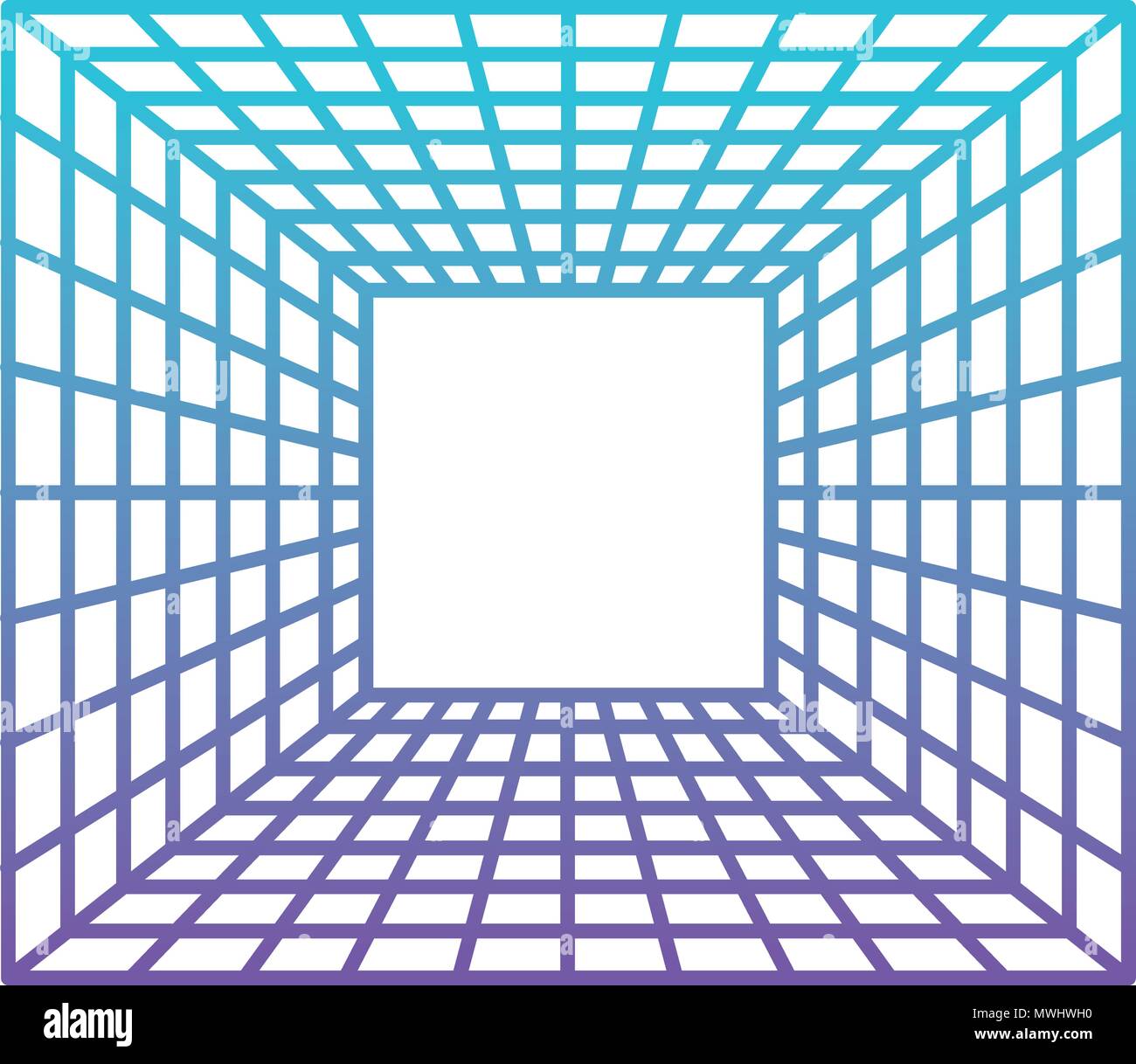 tunnel cube virtual reality Stock Vector Image & Art - Alamy